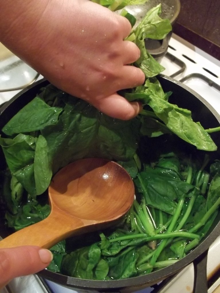 About Food – Spinach with Eggs | Georgia About