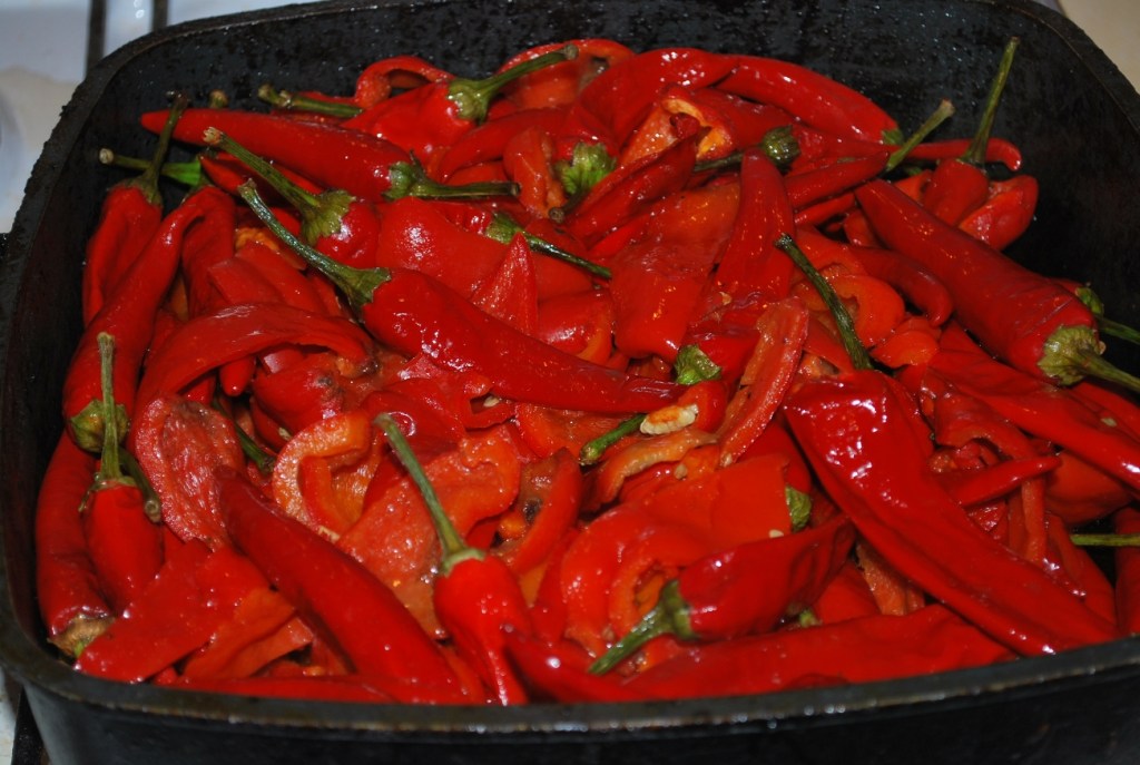 About Food – Marinated Eggplant with Red Peppers | Georgia About